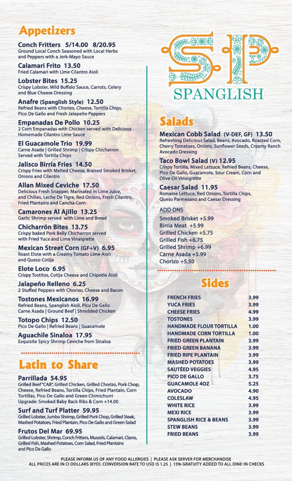 Our menu - New Jetpack Site